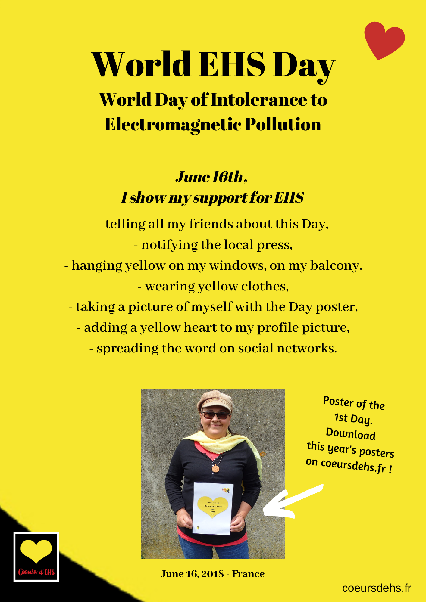June 16, 2025: World EHS Day - World Day of Intolerance to Electromagnetic Pollution | Cœurs d'EHS